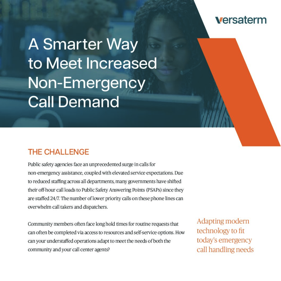 A Smarter Way to Meet Increased Non-Emergency Call Demand - Versaterm