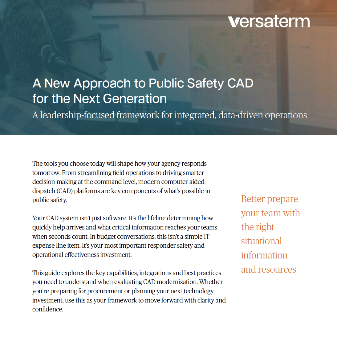A New Approach to Public Safety CAD for the Next Generation - Versaterm