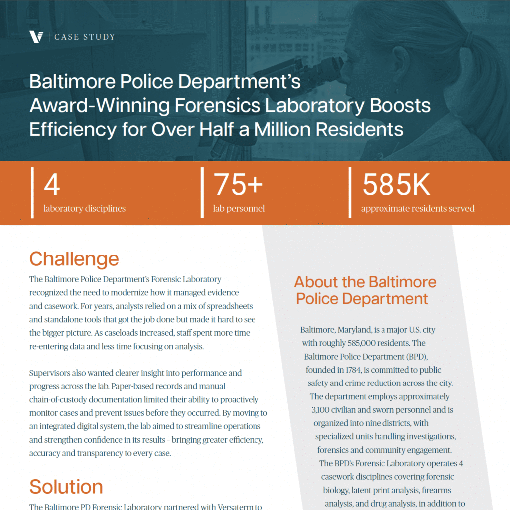 Baltimore Police Department’s Award-Winning Forensics Laboratory Boosts ...