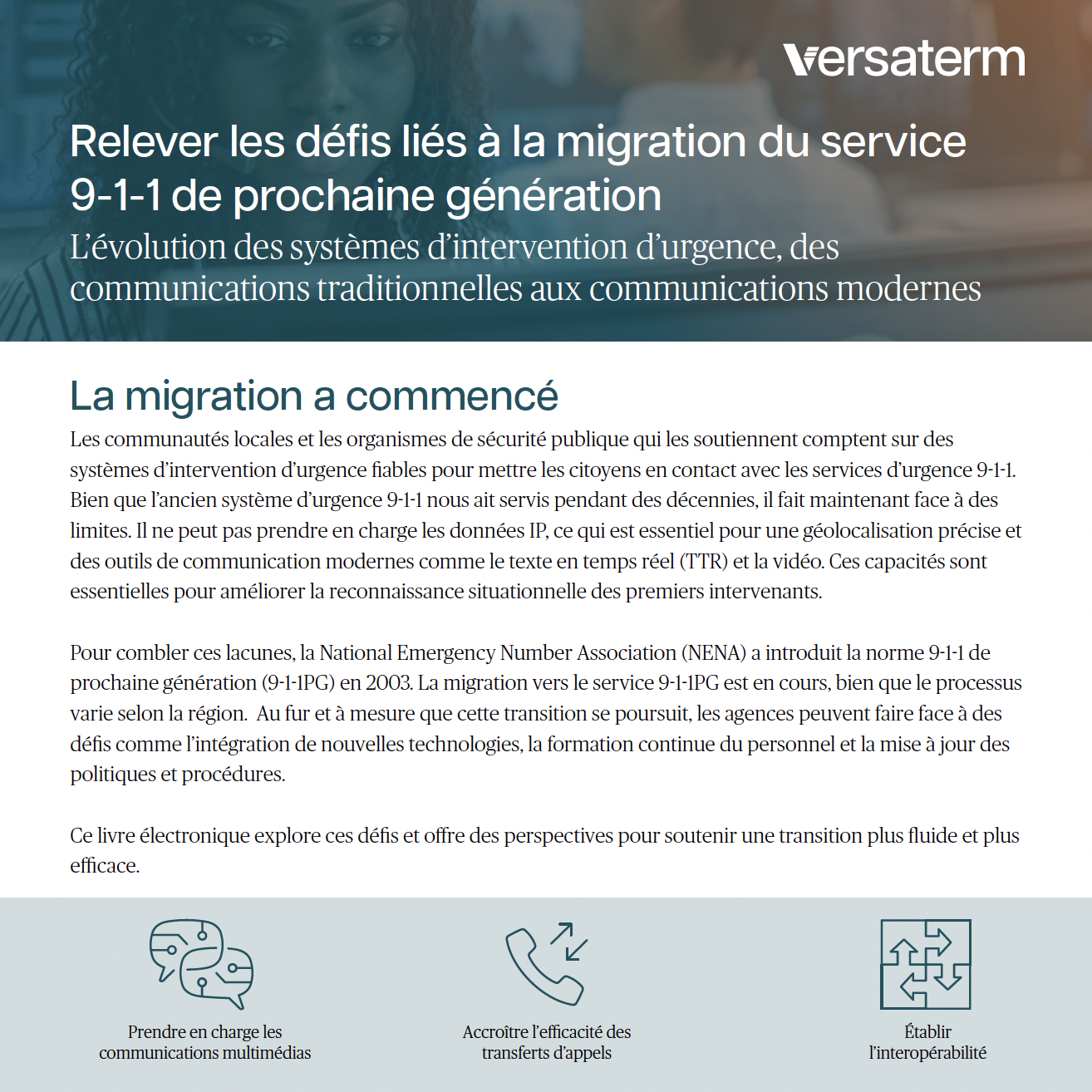 Relever les défis liés à la migration du service 9-1-1 de prochaine ...