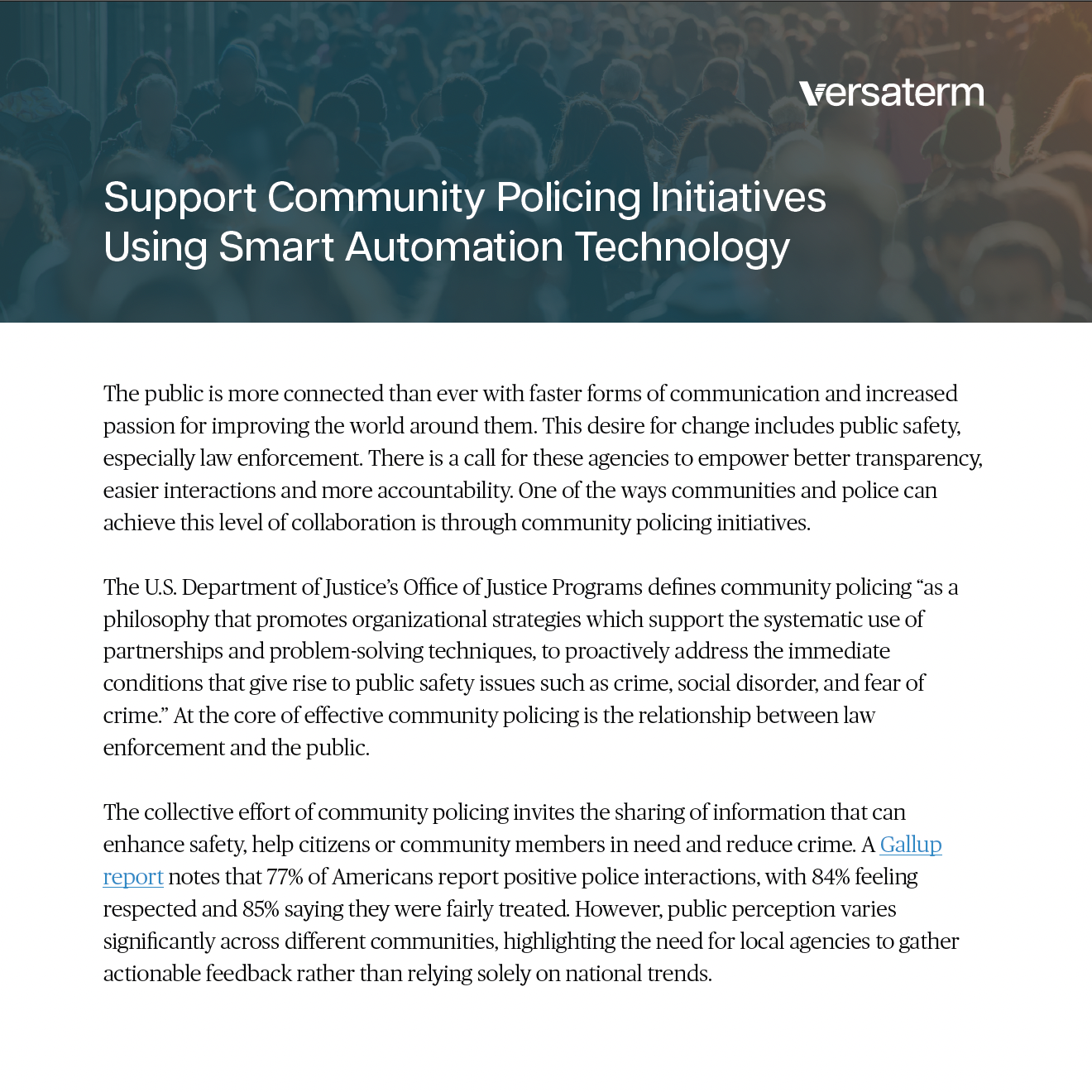 Support Community Policing Using Smart Automation Technology