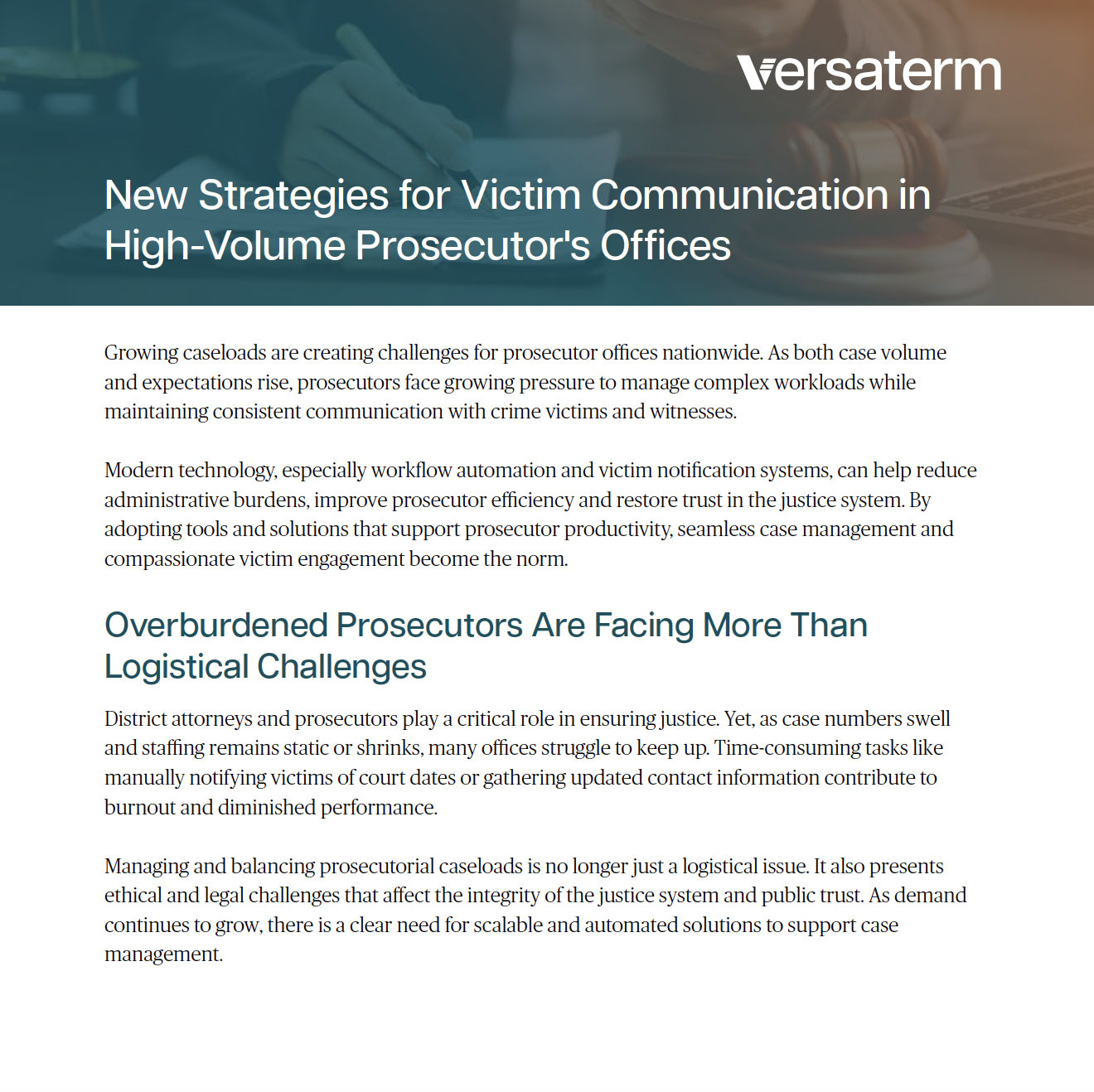 New Strategies for Victim Communication in High-Volume Prosecutor's ...